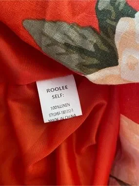 Roolee | Dresses | Roolee Womens Red Floral Magnolia Linen Dress | Poshmark